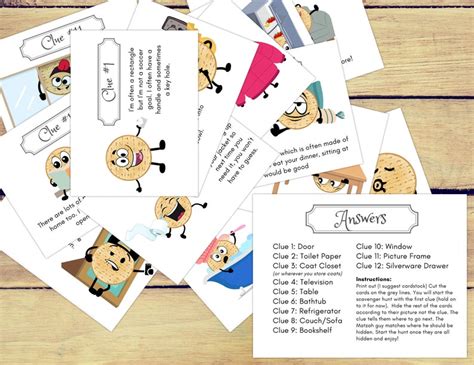 Passover Scavenger Hunt Game Afikomen Treasure Hunt Pesach Activity