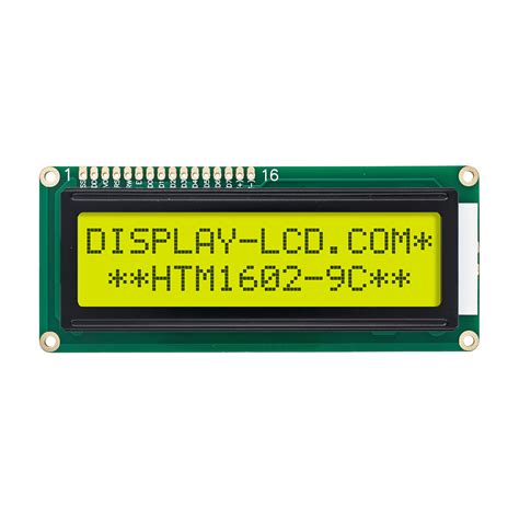 Character Lcd Module 2x16 Stn Gray Display With Yellow Green Side