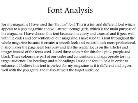 Font Analysis Pptx