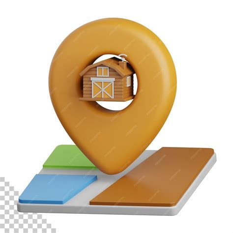 Premium Psd 3d Rendering Farm Location Isolated Useful For Agriculture Technology Smart Farm