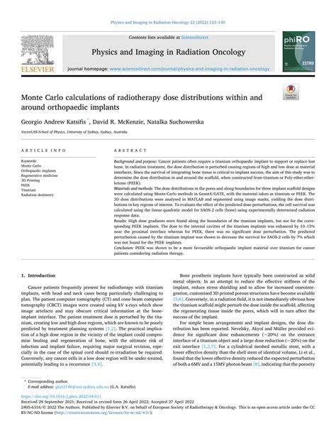 Pdf Monte Carlo Calculations Of Radiotherapy Dose Distributions