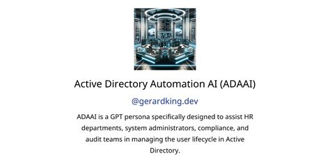 Active Directory Automation Ai Adaai Gpts Author Description