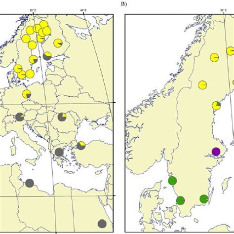 Map Showing Structure Clustering Pie Charts Show The Proportion Of Download Scientific Diagram