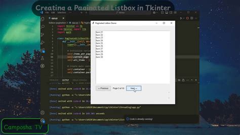 Tkinter 25 Listbox Pagination Youtube