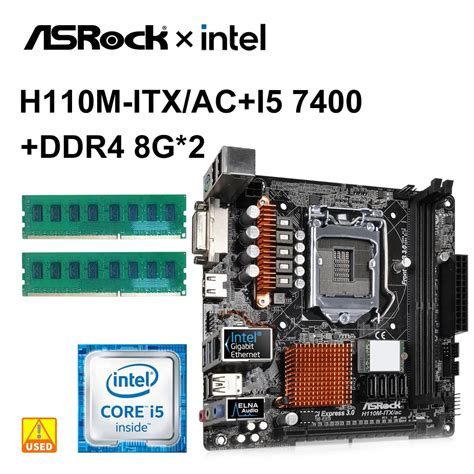 1151 Motherboard Set ASRock H110M ITX Ac With Intel Core I5 7400 And