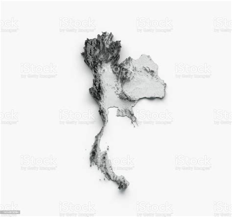 태국지도 국기 음영 릴리프 색상 높이 흰색 배경 3d 일러스트레이션에 0명에 대한 스톡 사진 및 기타 이미지 0명 3차원