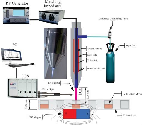 Schematic Diagram Of RF Plasma Setup Including Real Nozzle OES And A Download Scientific