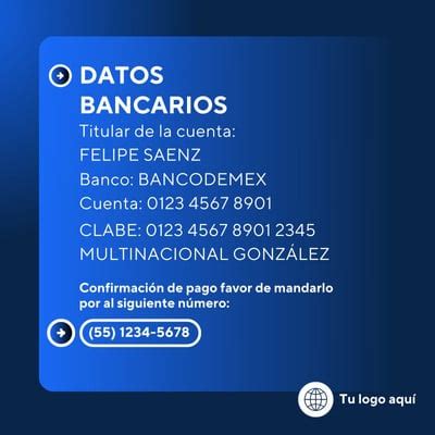 Plantillas Datos Bancarios Gratis Y Editables Canva
