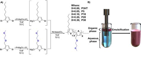 a schematic representation of the random copolymer synthesis b