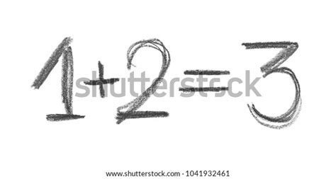 One Plus Two Equals Three Grunge Stock Illustration 1041932461
