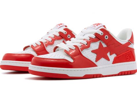 A Bathing Ape Bape SK8 Sta Red White