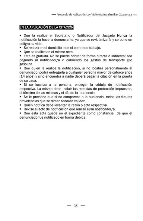 Protocolo De Aplicación De Las Normas Contra La Violencia Intrafamiliar
