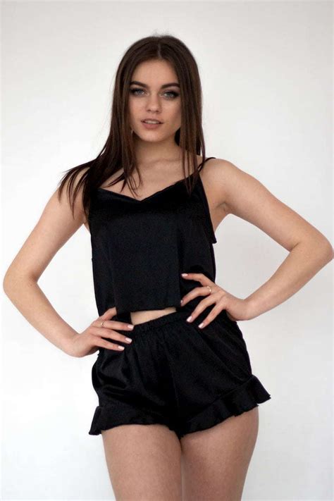 Sexy Black Set Pajamas For Girls Women Teen Sleepwear Best Etsy