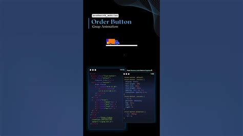 Animated Order Button Using Gsap Codewithmuhilan Css Coding Youtube