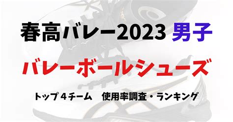 春高バレー2023男子バレーボールシューズ使用率調査・ランキング｜トップ4チーム Nakavbgoods