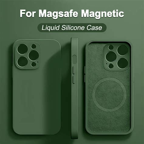 Magsafe Funda De Silicona L Quida Magn Tica Para M Vil Carcasa Original