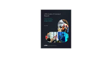 Lrn Code Of Conduct Benchmark Report Corporate Compliance Insights