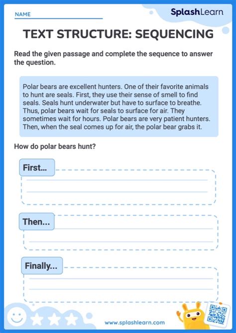 Text Structure Sequencing Ela Worksheets Splashlearn