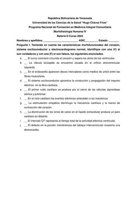 Examen de Morfofisiología Humana IV Ysaac Garcia uDocz