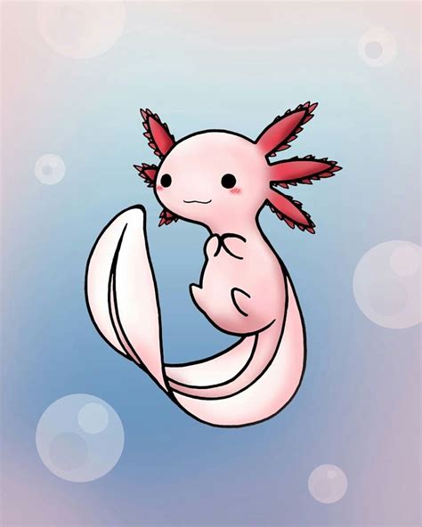 27 Kawaii Cute Axolotl Drawing Wylderhorah