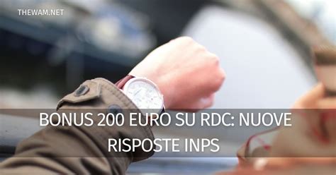 Bonus 200 euro su Rdc INPS in questi casi non arriverà