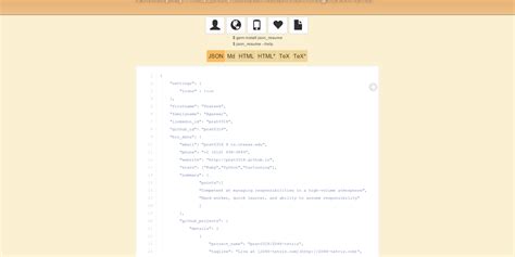 Json Resume Generate Pretty Latex Markdown Resumes From Json