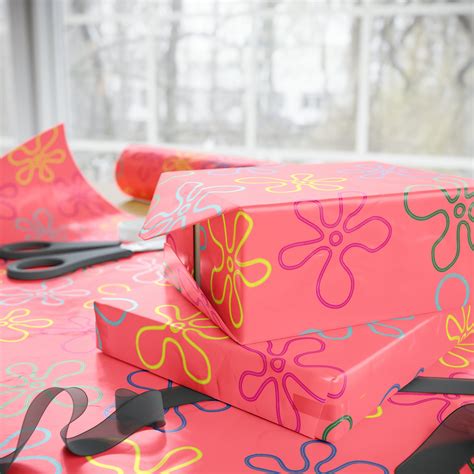 Spongebob Themed Wrapping Paper Set Premium Quality T Wrap Etsy