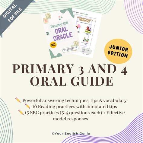 Primary 3 And 4 Oral Guide Primary English Oral