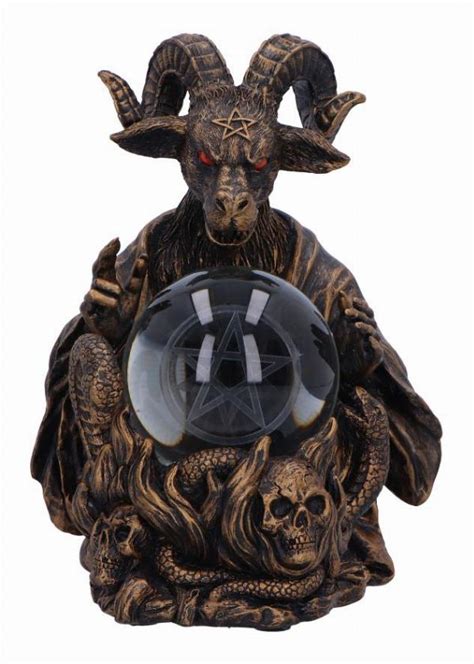 Orbuculum Of The Baphomet Illuminating Figurine 16cm Gothic Gifts