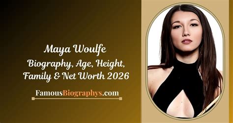 Maya Woulfe Biography Age Birthday Height Career And Net Worth 2026