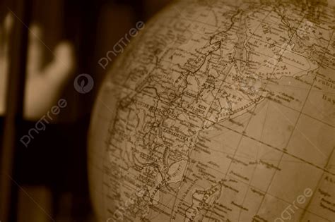Old Age Arabien World Map Brown Color Tone Decoration For Travel
