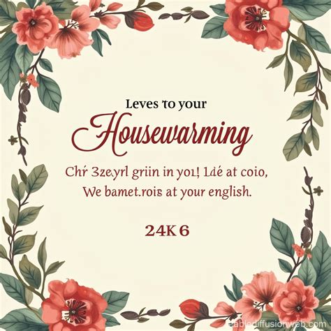 Housewarming Party Invitation Stable Diffusion Online