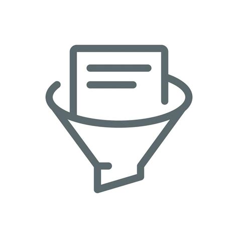 Information Data Filter Concept Illustration Line Icon Design Editable