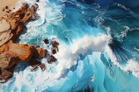 Premium Photo Blue Sea Background Ariel View