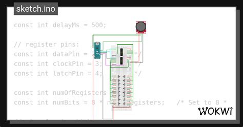 74hc165 Shift 2 Reg Nano Wokwi ESP32 STM32 Arduino Simulator
