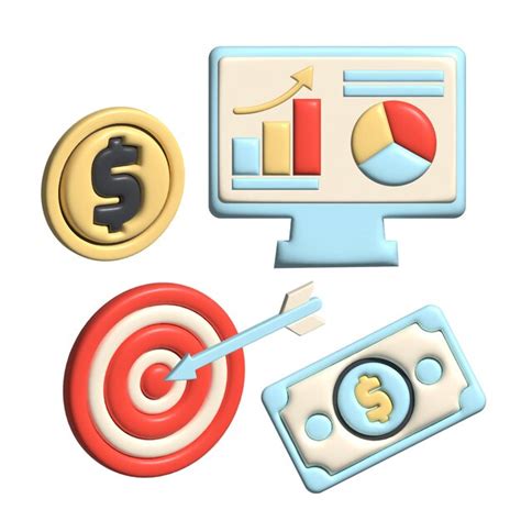 Premium Vector Financial Management And Marketing 3d Icon