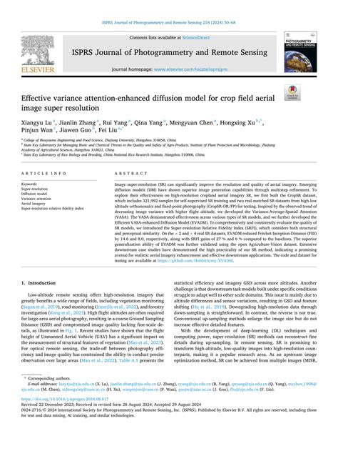 PDF Effective Variance Attention Enhanced Diffusion Model For Crop