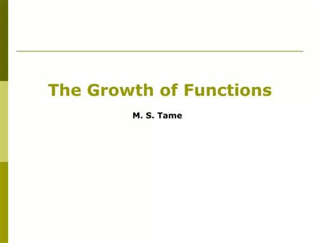 PPT The Growth Of Functions PowerPoint Presentation Free Download ID