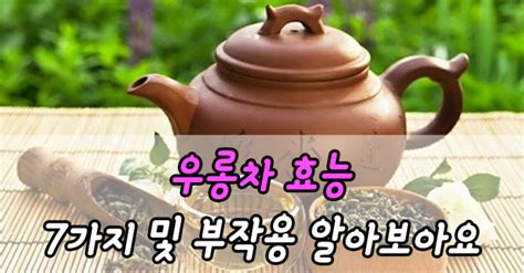 우롱차 효능 7가지 및 부작용 알아보아요 건강한 식사
