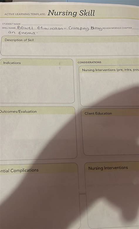 Solved Ati Template Bowel Elimination Cramping During An