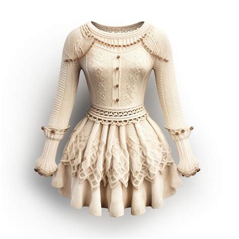 Premium Photo Sweater Dress On White Background
