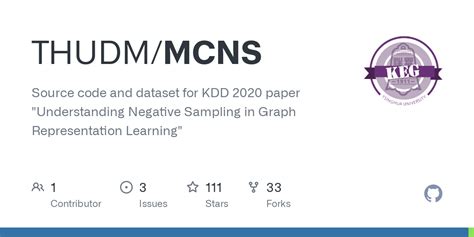 GitHub THUDM MCNS Source Code And Dataset For KDD 2020 Paper