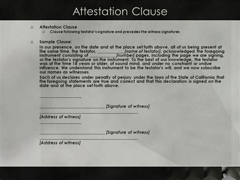 Final Draft And Execution Of A Valid Will Ppt Download