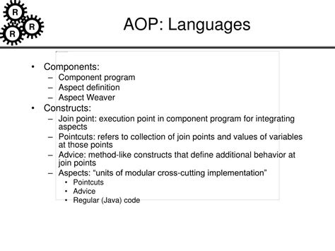 Ppt A Brief Introduction To Aspect Oriented Programming Powerpoint Presentation Id5441788