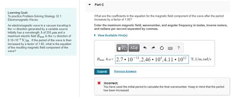 solved part c learning goal to practice problem solving