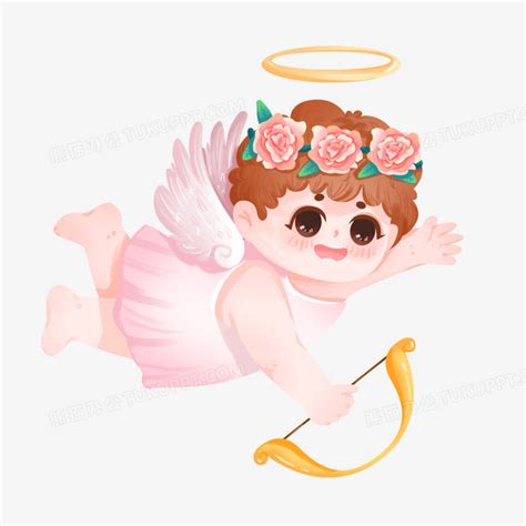 手绘免抠男丘比特元素png图片素材下载元素png熊猫办公