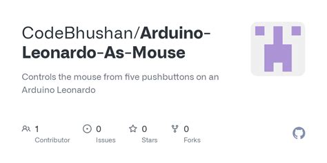 GitHub CodeBhushan Arduino Leonardo As Mouse Controls The Mouse From Five Pushbuttons On An