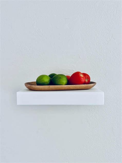 Floating Shelf White Heavy Duty Kitchen Shelves Rustic Shelfs Easy Install Flush With Wall