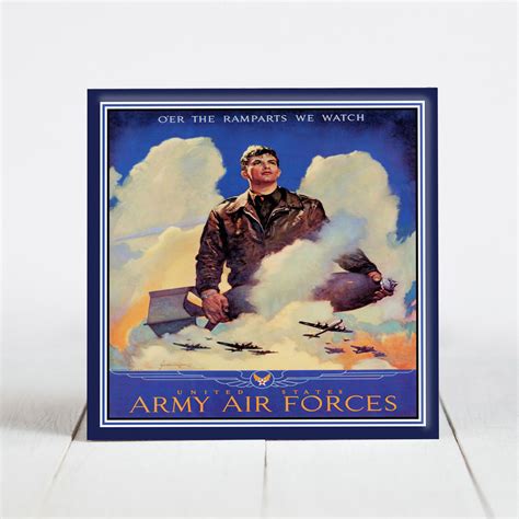 Oer The Ramparts Us Army Air Forces Recruitment Poster C1945 Ww2