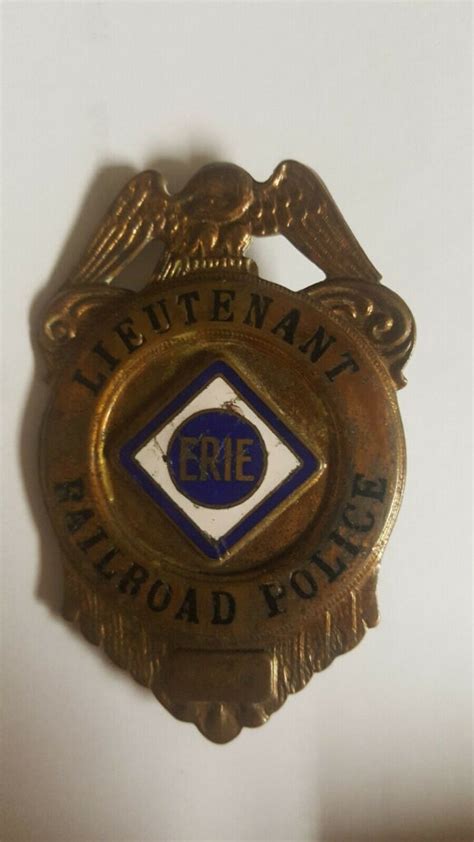 Lieutenant Erie Railroad Police Police Officer Badge Police Officer ServiceForm Net